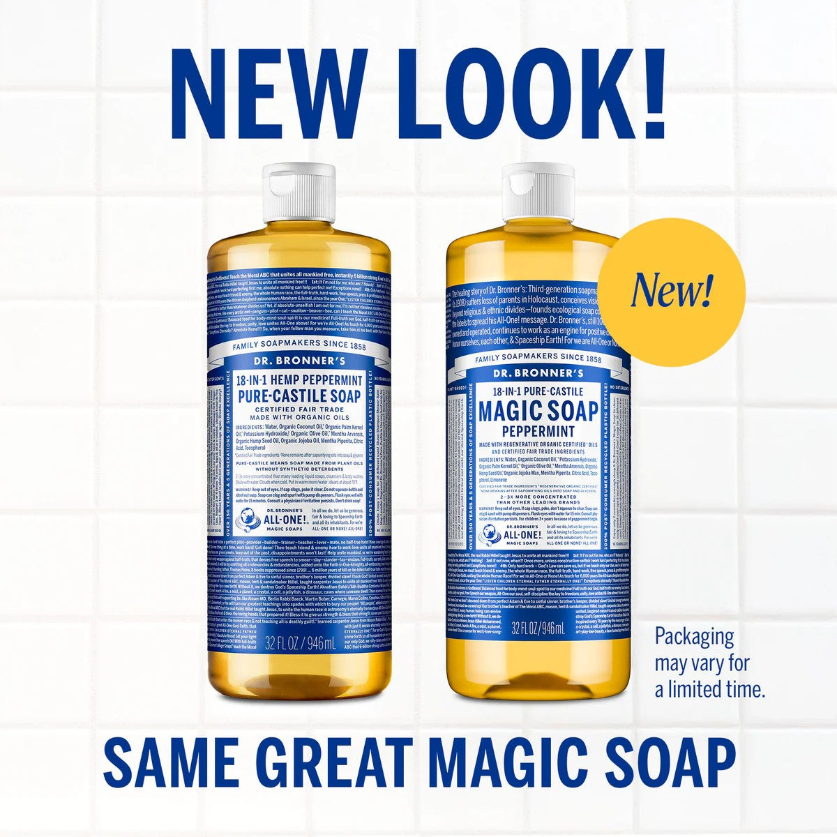 Peppermint Pure-Castile Liquid Soap | Dr. Bronner's Australia